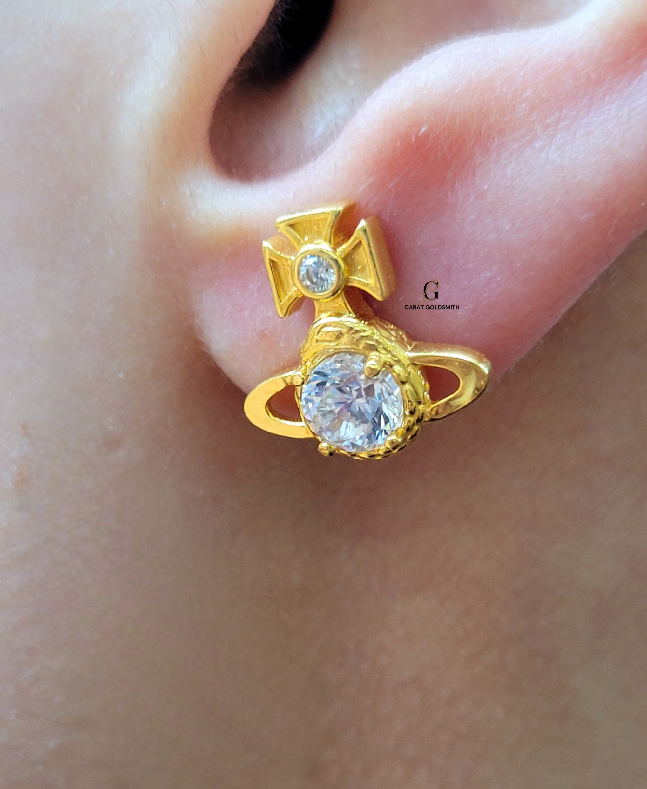 SATURN STUD EARRINGS – Carat Goldsmith